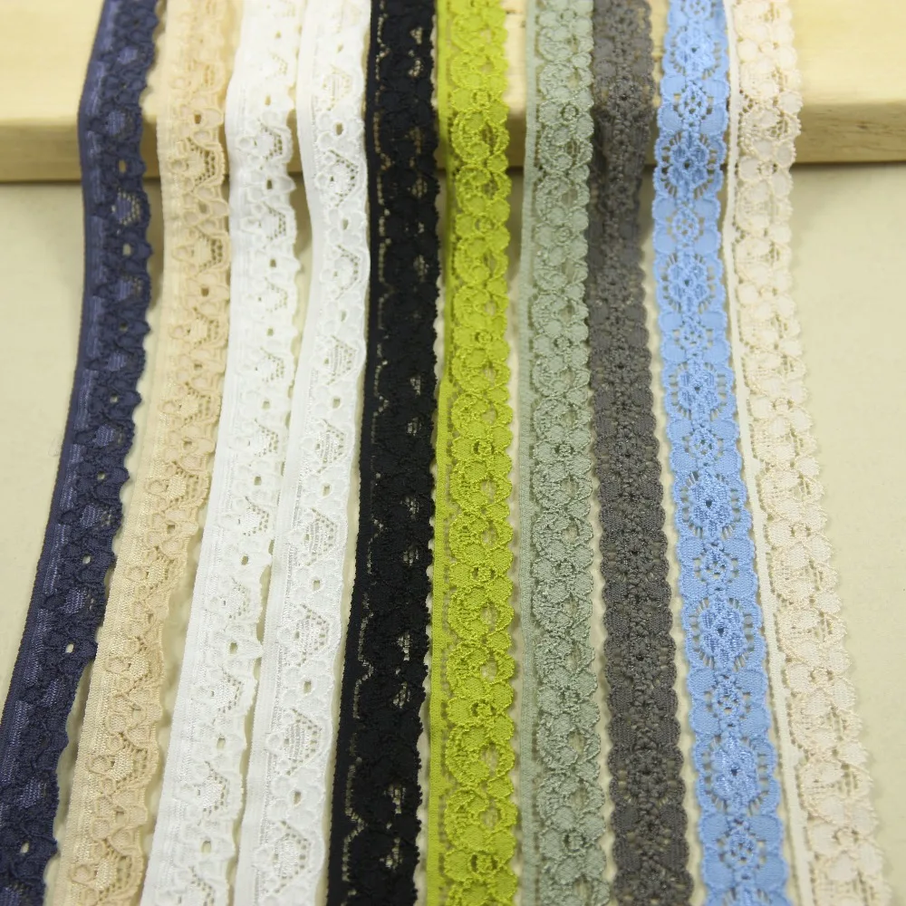 Elastic Stretch Lace Trim Sewing 20 Yards/lot 11/13/14mm Width /garment ...