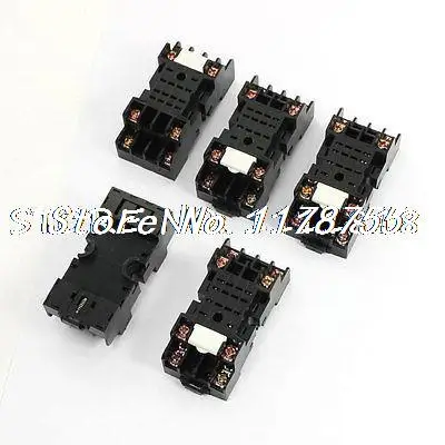 5pcs Replacement 35mm DIN Rail Mounting 8 Pins PYF08.5A Relay Socket Base Holder|relay socket ...