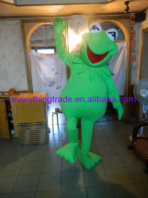 Hot sale 2014 Cartoon Character Adult Kermit Frog Mascot Costume ...