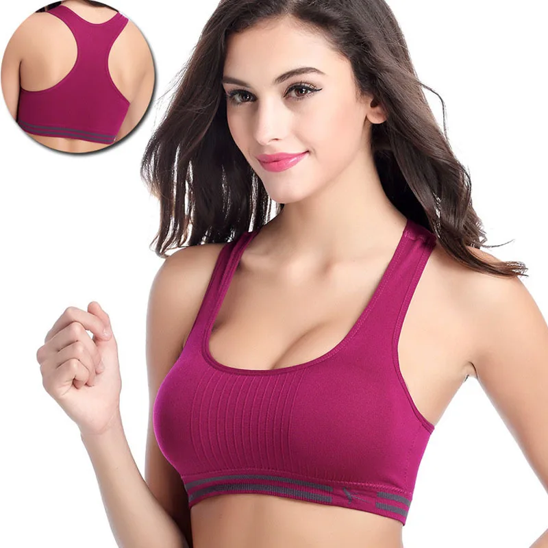 Lauwoo Women Absorb Sweat Quick Drying Professional Bra Tanks Crop Tops
