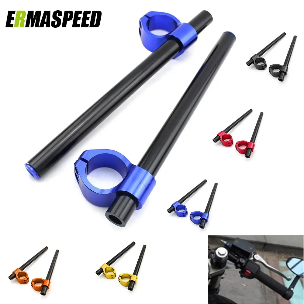 CNC 41mm Motorcycle Riser Clip Ons Adjustable Handlebars Fork Tube ...