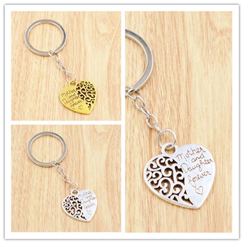 mother and daughter Keychain mom and daughter forever love Heart Puzzle ...