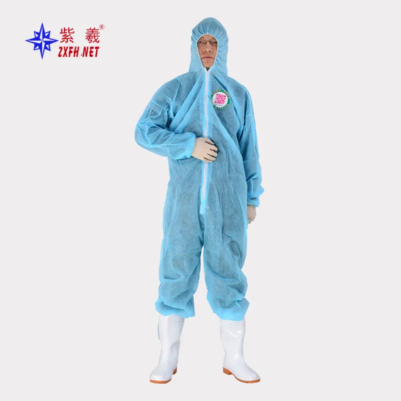 Non-woven overall suit laboratory protective suit isolation clothes in ...
