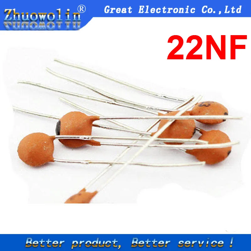 100pcs/Lot 50V 22NF Low Voltage Ceramic Disc Capacitor|ceramic disc ...