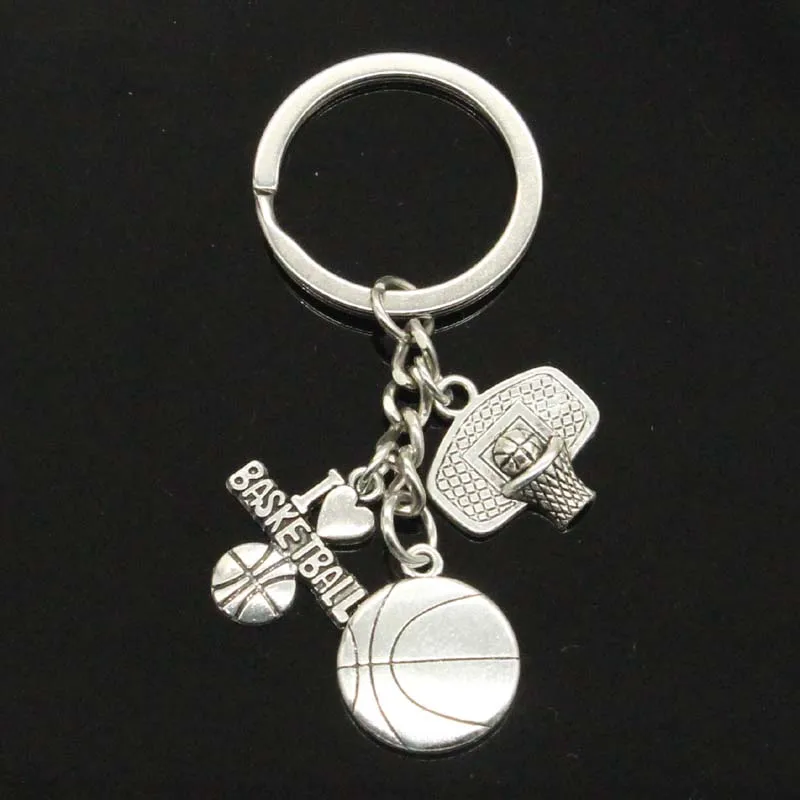 I Love Basketball Basketball Hoop Pendants Diy Handmade Men Keychain ...