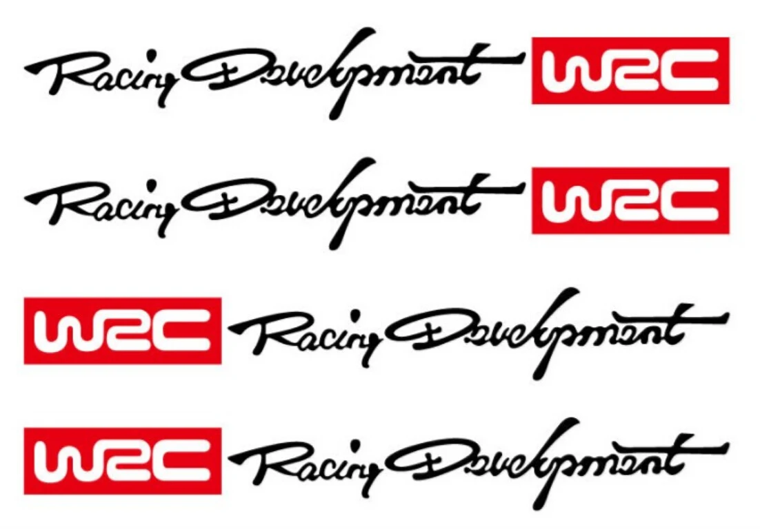 4Pcs Car Handle Stickers WRC Rally Racing Stripe Car Decals Vinyl JDM ...