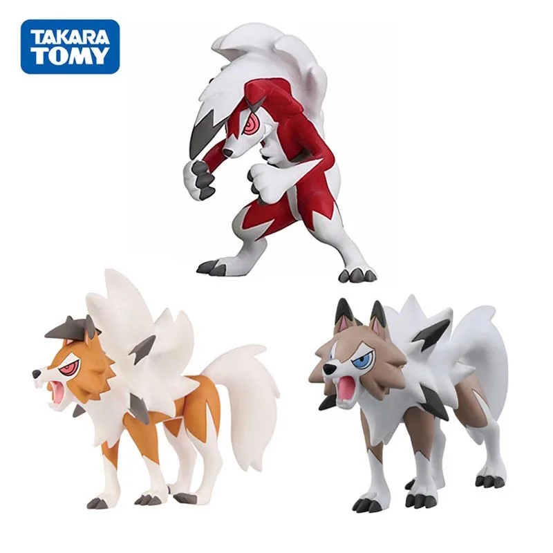 TAKARA TOMY 3 Styles Daytime/ Nightfall / Night Lycanroc Action Figure ...