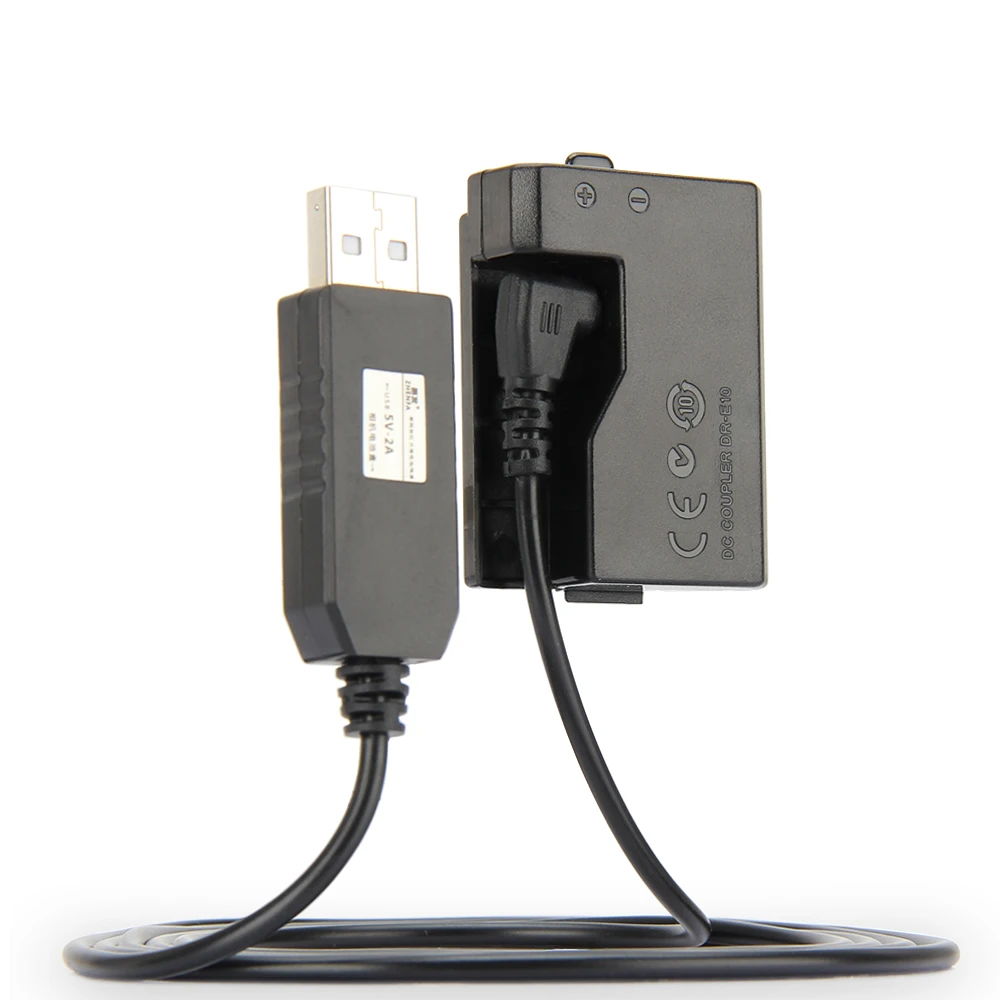 5V USB ACK E10 Drive Cable Power adapter LP E10 dummy battery DR E10 DC ...