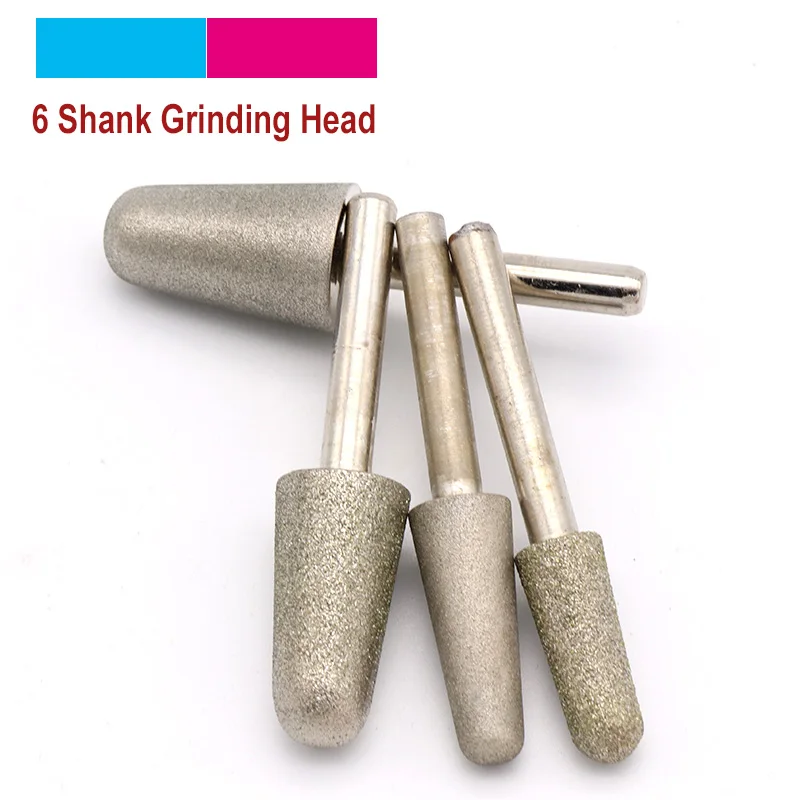 6mm-Shank-10-20mm-60-320-Grit-Cone-Diamond-Grinding-Head-Bullet-Rotary ...