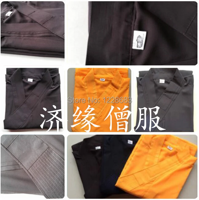 Chinese Traditional Long Kung Fu Robes Shaolin Monk Uniform Clothing ...