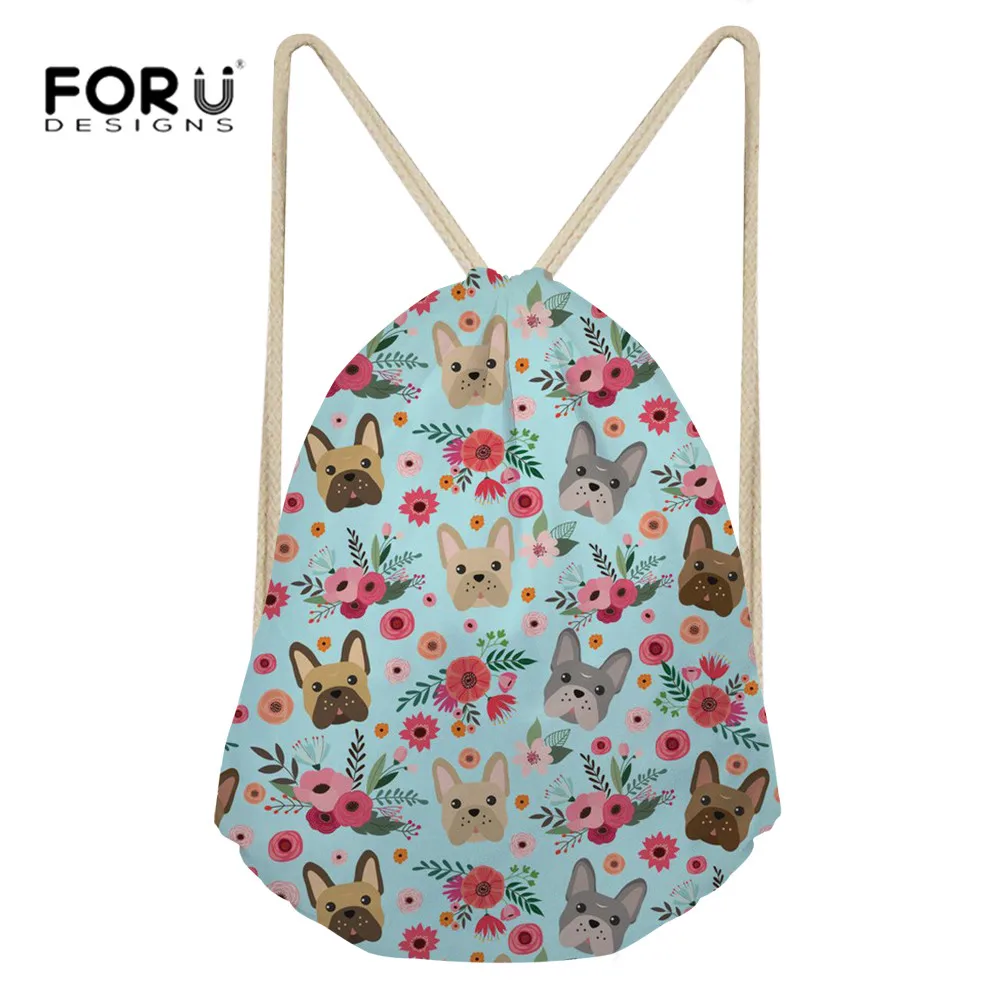 FORUDESIGNS Gym Bag Drawstring Bag Women's Backpack Boston Terrier ...