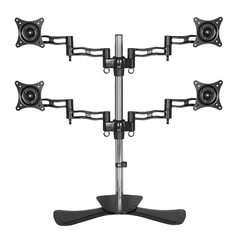 Quad Monitor Stand Adjustable Height