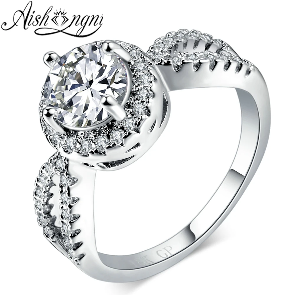 Newest Sparkling Luxury Wedding Rings for Women AAAAA CZ Cubic Zircon ...