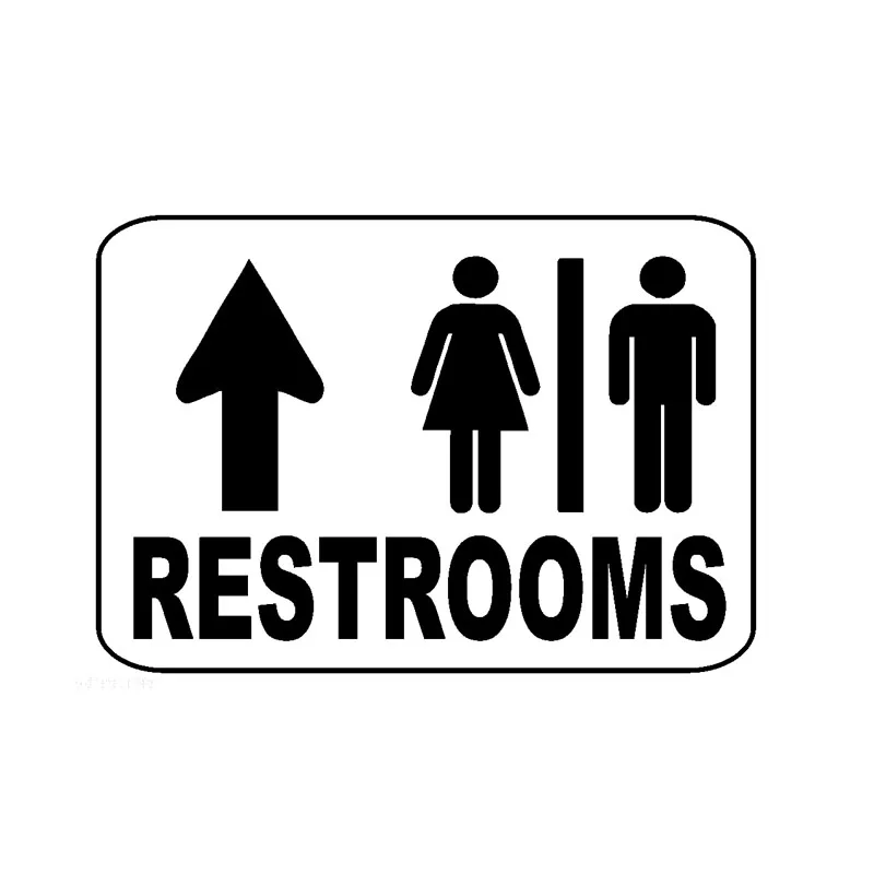 Restroom Sign Arrow