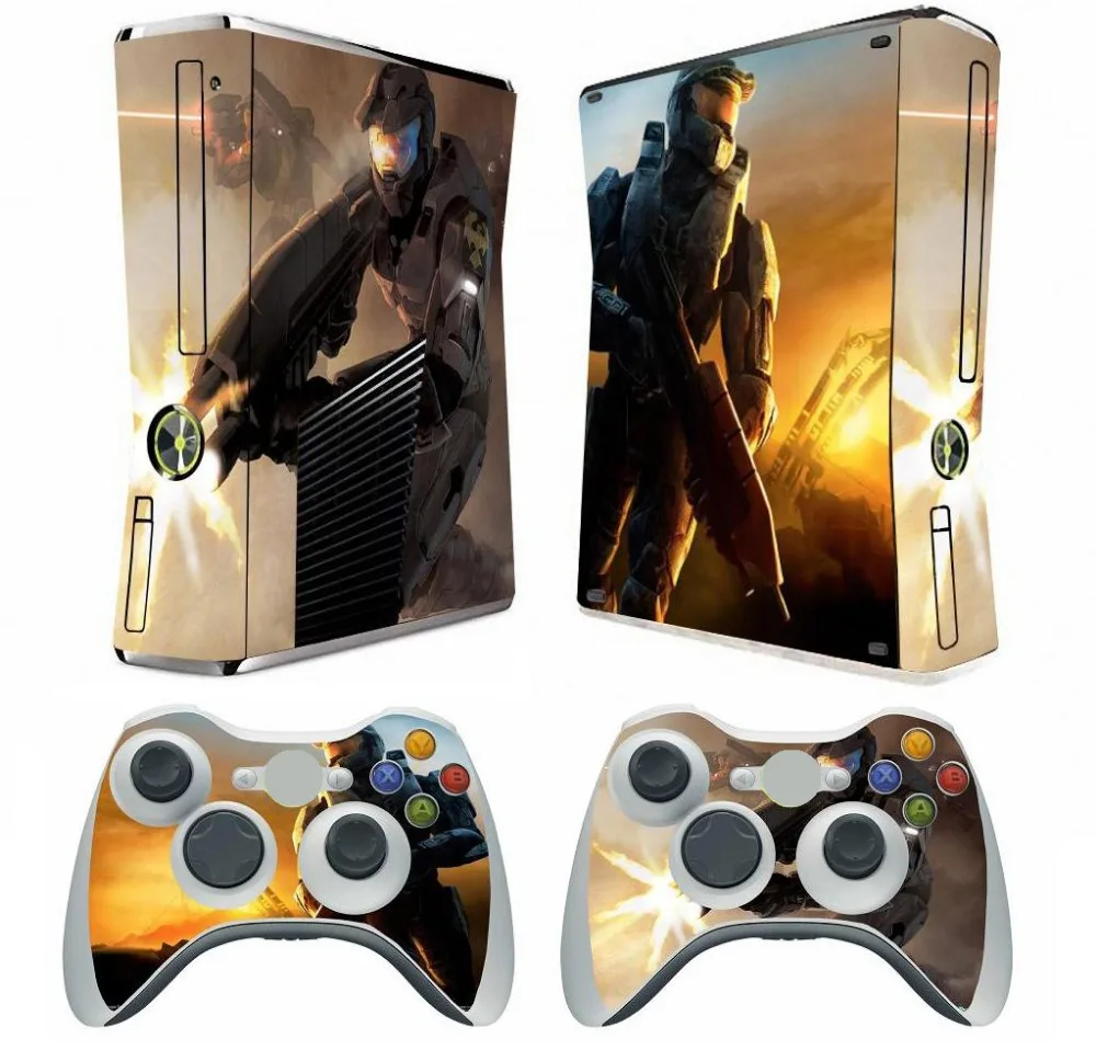 Halo 3 001 Vinyl Skin Sticker Protector for Microsoft Xbox 360 Slim and ... Halo 3 001 Vinyl Skin Sticker Protector for Microsoft Xbox 360 Slim and ...