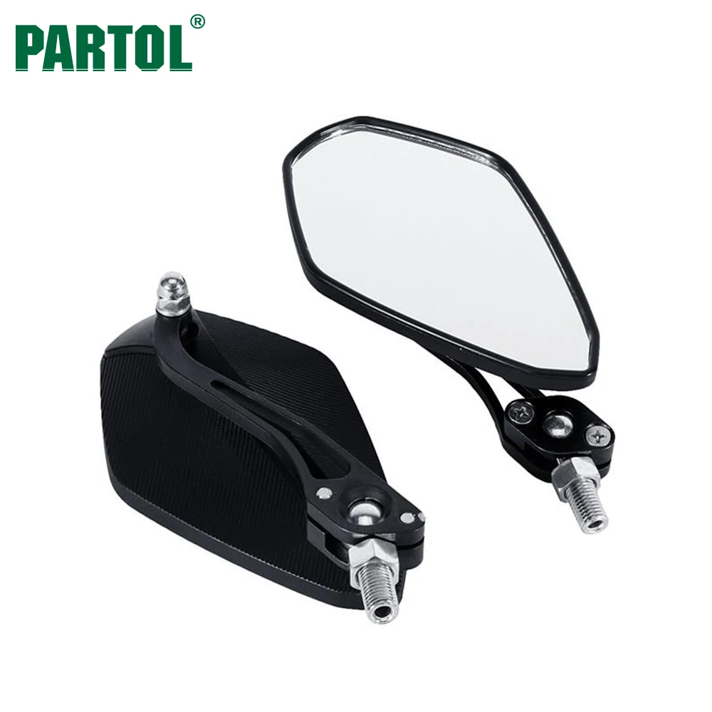 2pcs Set Universal Black Motorcycle Side Mirrors Motorbike Rear View