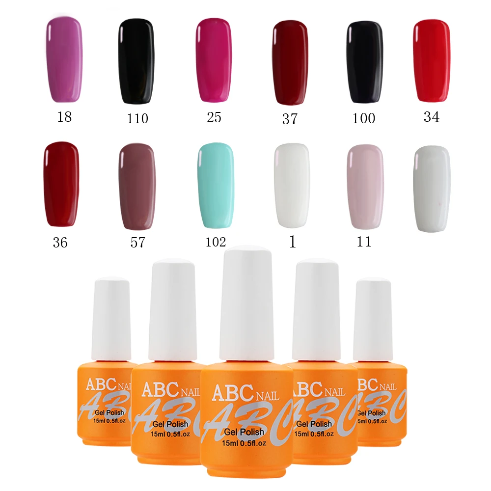 UV Gel Polish ABC NIAL 15ml Gel Nail Polish Color Nail Gel Polish ...