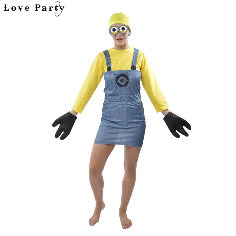 Women Holiday Cosplay Funny Small Yellow People Costume Adult ...
