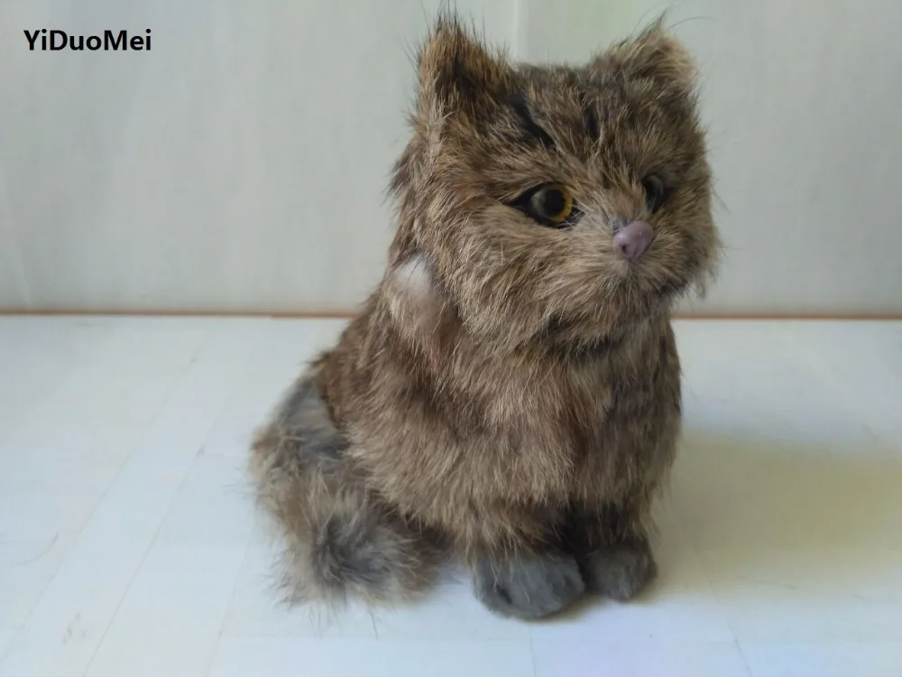 artificial-cat-model-plastic-furs-squatting-cat-sounds-miaow-cat ...