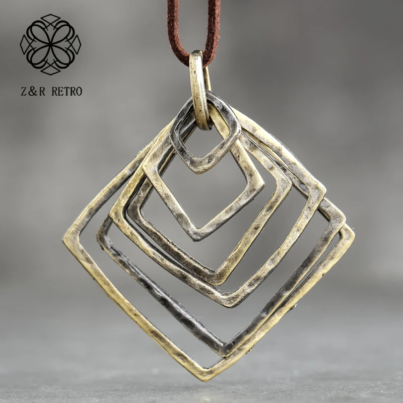 Necklaces Pendants For Women Jewelry Long Goth Brown Chains Vintage ...