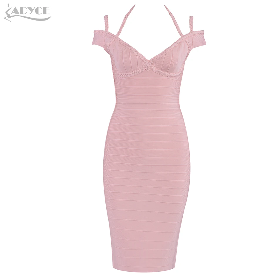 Adyce Summer Bandage Dress Women Vestidos Verano 2019 Sexy V Neck Off