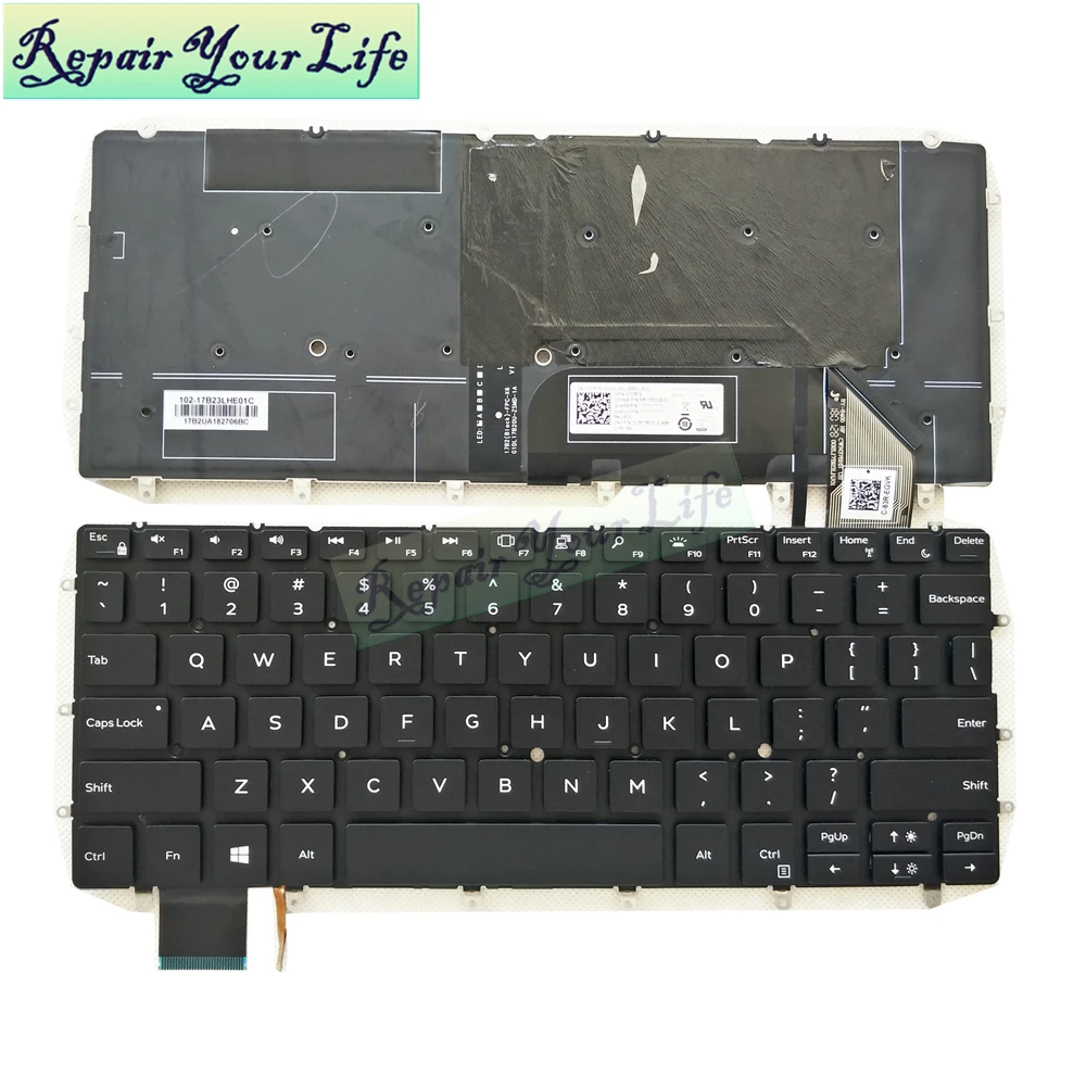 Laptop Replacement Keyboards For Dell XPS Backlit Keyboard For Dell XPS ...
