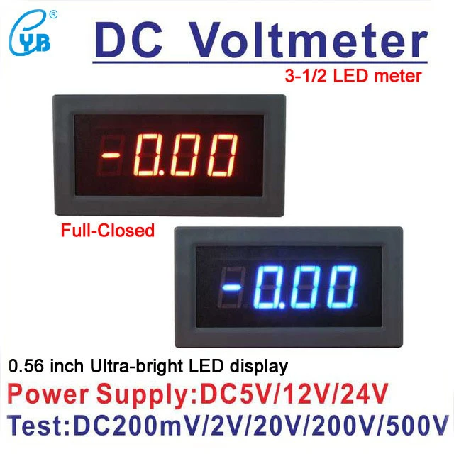 YB5135B DC Voltmeter DC200mV/2V/20V/200V/300V/500V Monitor Voltage ...