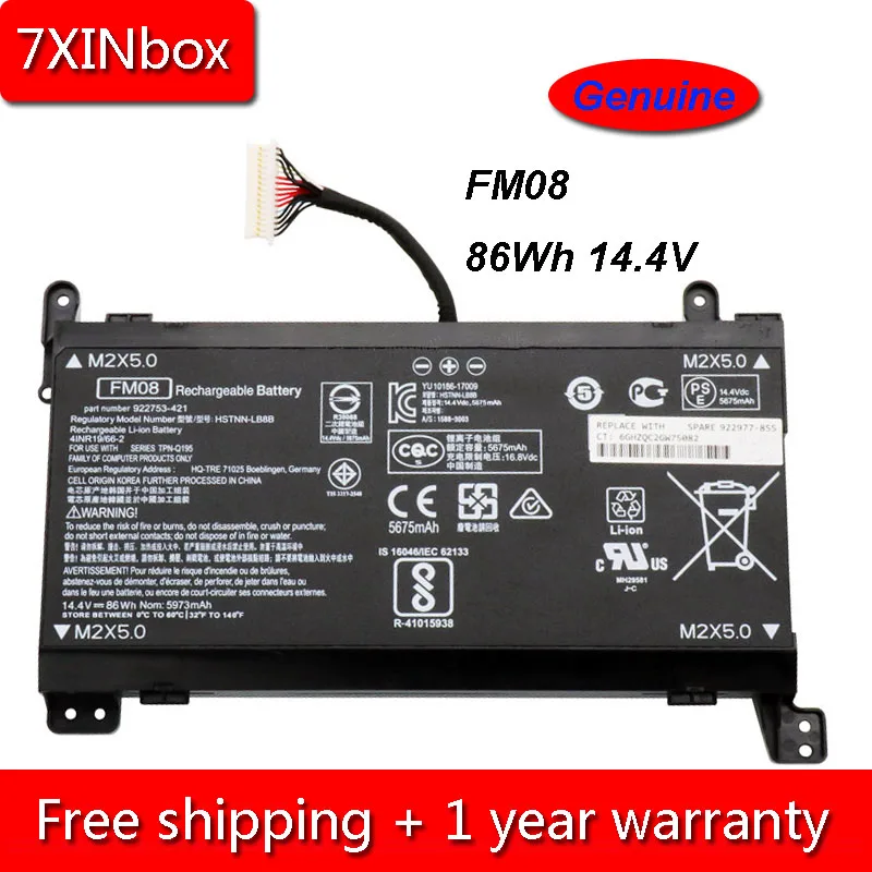 7XINbox-86Wh-5675mAh-14-4V-Genuine-FM08-Laptop-Battery-For-HP-Omen-17 ...