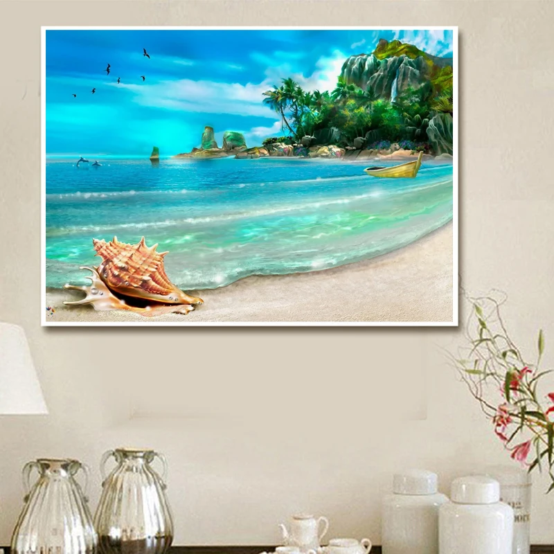 Megayouput Scenery Diamond Embroidery Cross Stitch Diy Handwork Wall ...