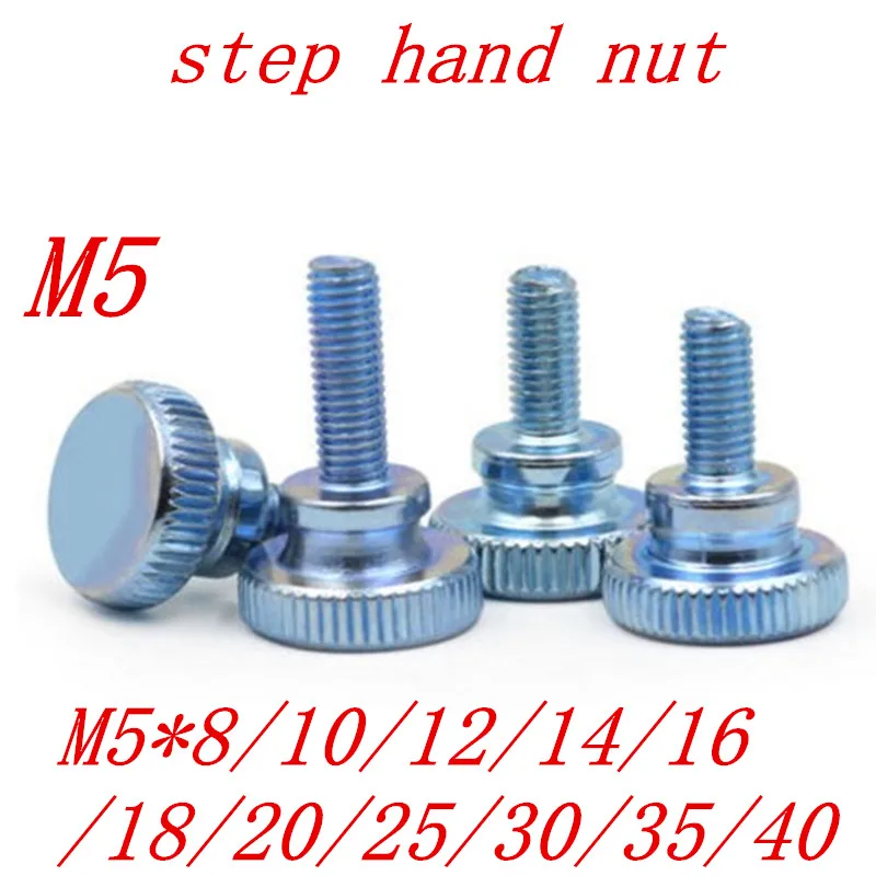 20pcs/lot M5*8/10/12/14/16/18/20/25/30 Knurling step Flat Head Knurled ...