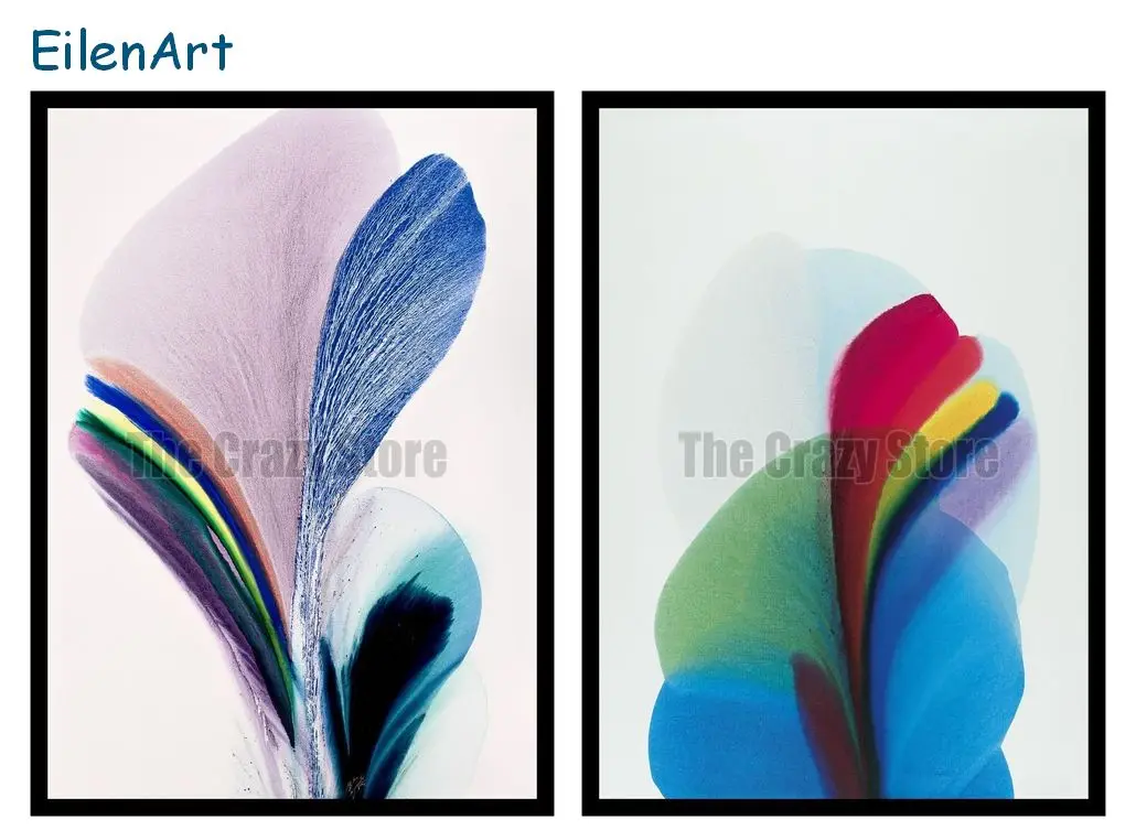 color ink triple painting Classic White Kraft Paper Painting Art Print ...