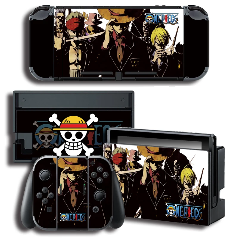 One Piece Skin Sticker for Nintendo Switch NS Console Controller Stand ...