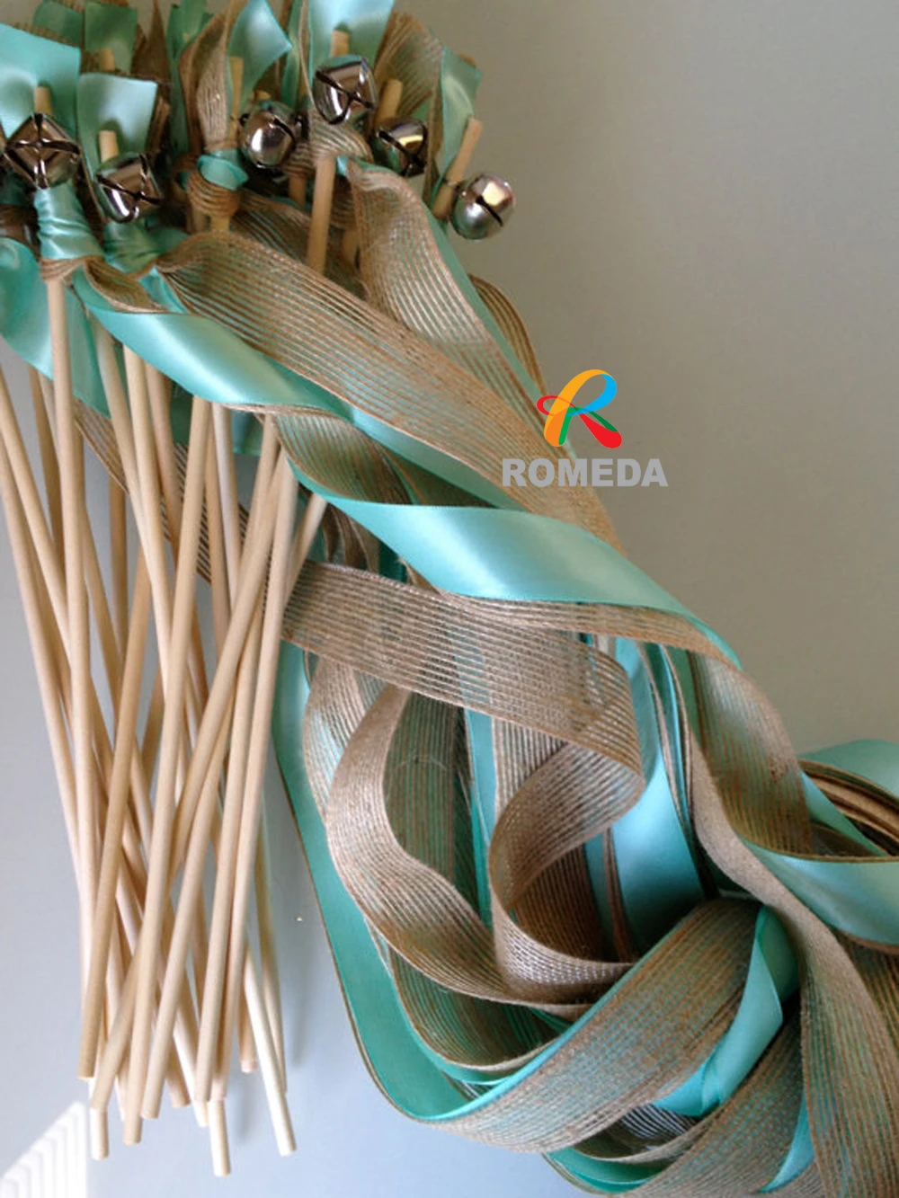 Free Shipping Burlap Wedding Ribbon Stick/ Ribbon Wands/twirling ...