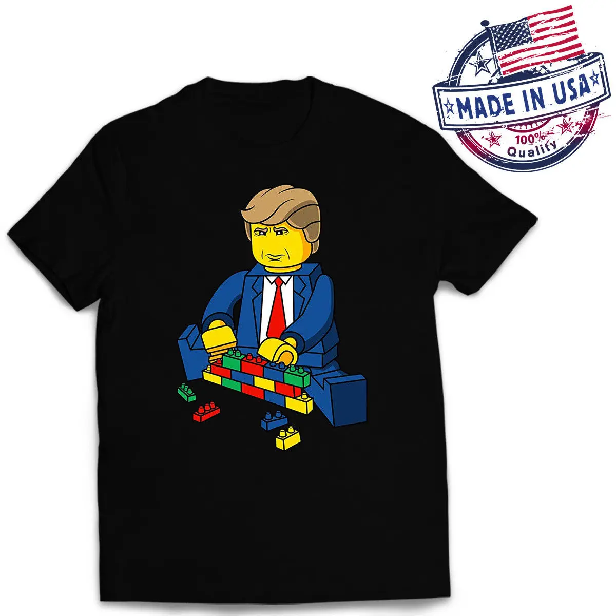 2019 Men T Shirt Donald Trump 2020 Shirt Build A Wall Shirt Trump Wall ...