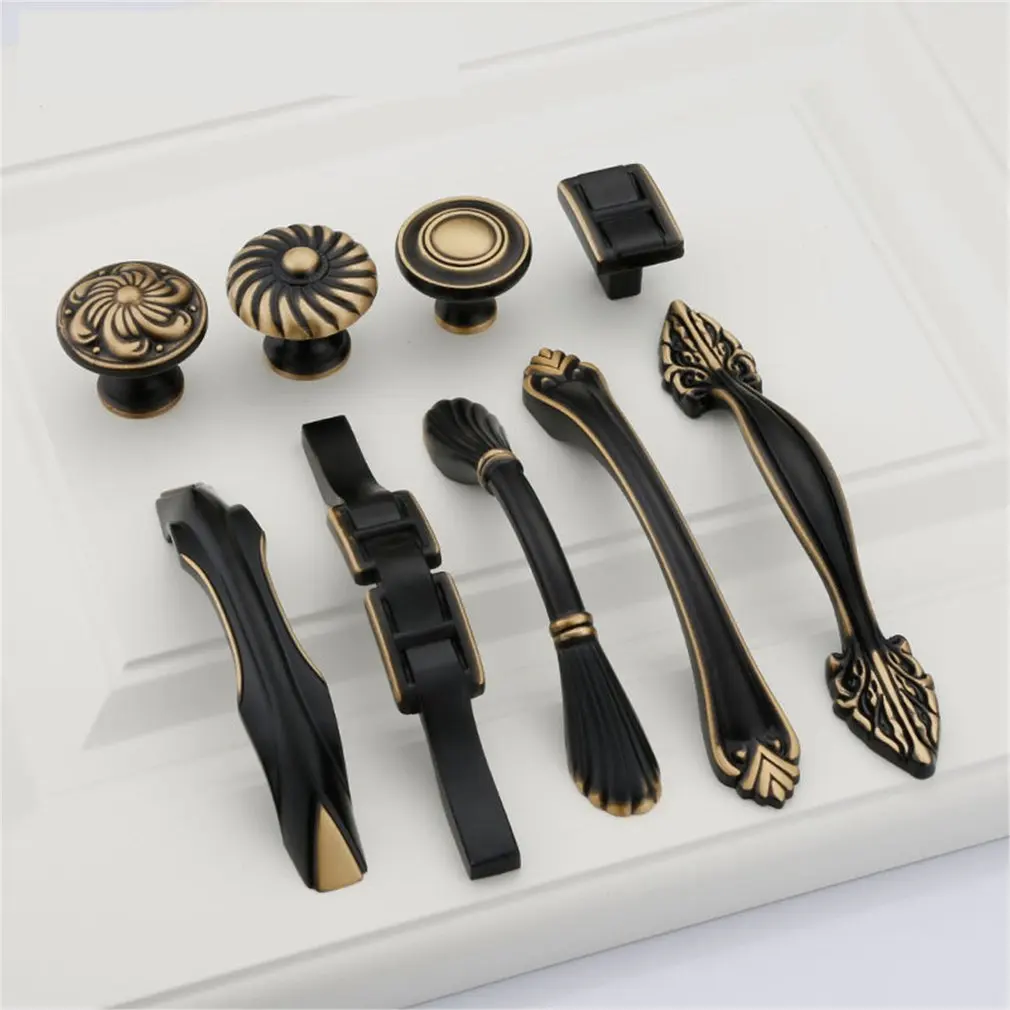Classical Copper Door Handles Wardrobe Drawer Pull Kitchen Cabinet ...