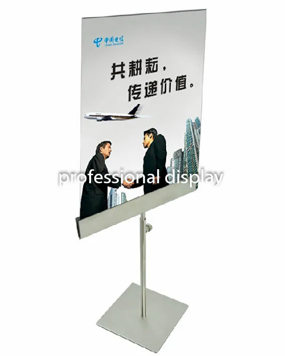 Stainless steel Table Poster Stand Poster Banner Display Stand A4/A3 ...
