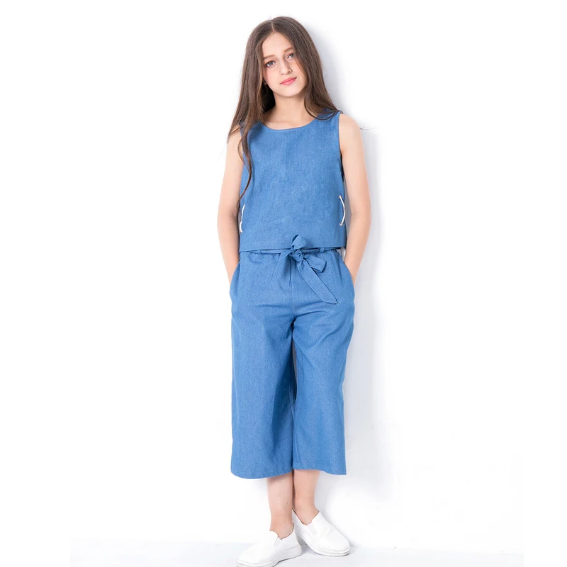 Girls Denim Sets 10 12 14 years teenage girls clothing set 2 pieces ...