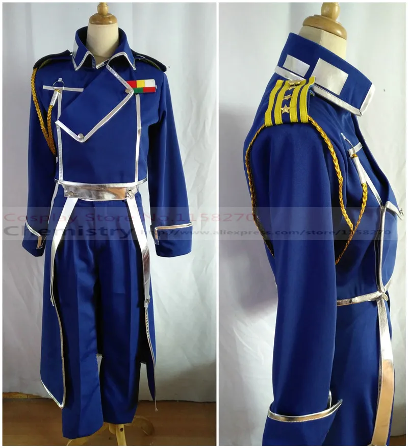 Fullmetal Alchemist Roy Mustang Army Uniform Full Set Cosplay Costume ...