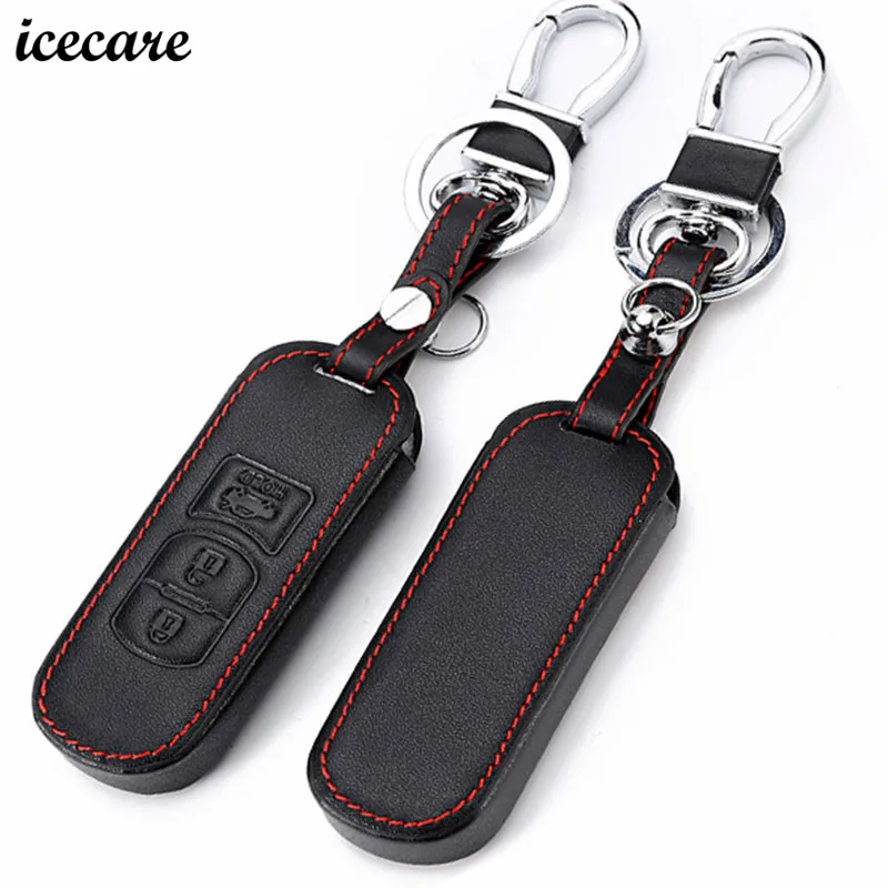Icecare Genuine Leather Car Keychain For Mazda 2 3 5 6 8 Atenza Cx5 Cx ...