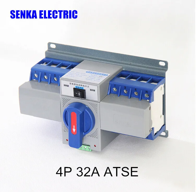 32A 4P 380V Automatic Transfer Switch MCB Type MINI Intelligent Dual ...