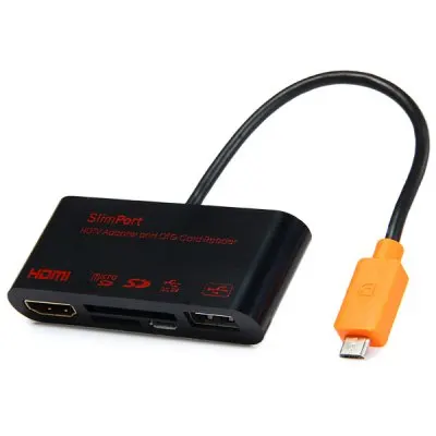 Practical Micro USB OTG Card Reader to HDMI Slimport HDTV TV Adapter ...