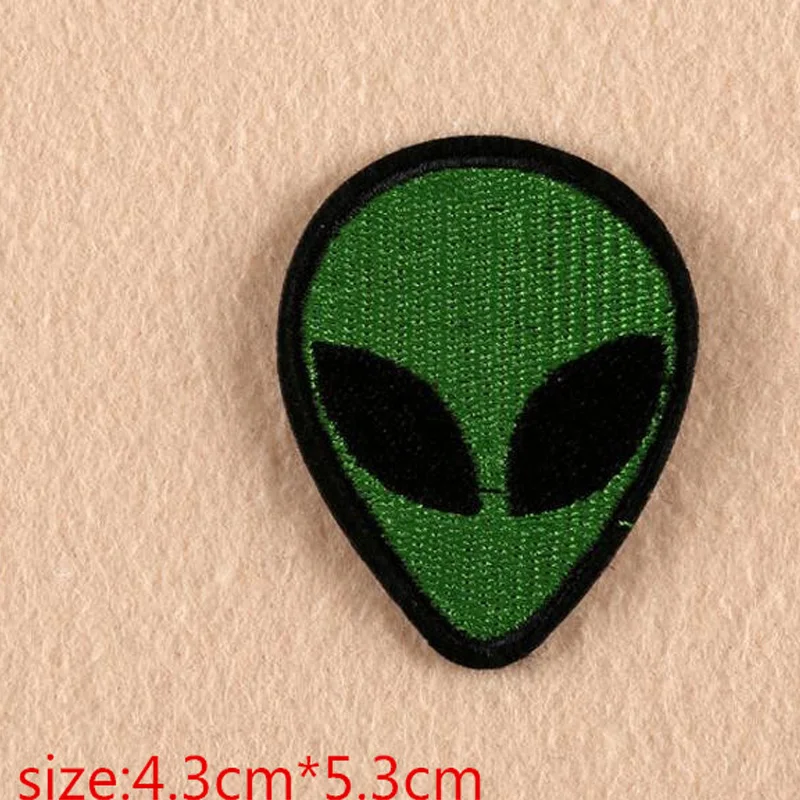 Aliexpress.com : Buy Embroidered patch of green aliens patch Iron on ...