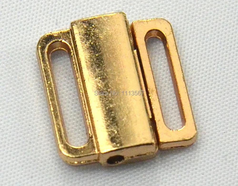 100pieces Craft Gold Rectangle Metal Tape Closure Hook & Clasp Waist ...