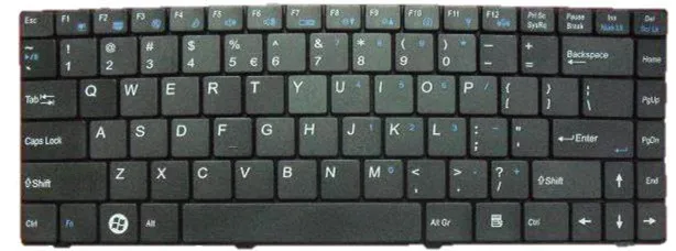 Teclado portátil para Clevo W249HUQ color negro ee.uu. Estados Unidos ...