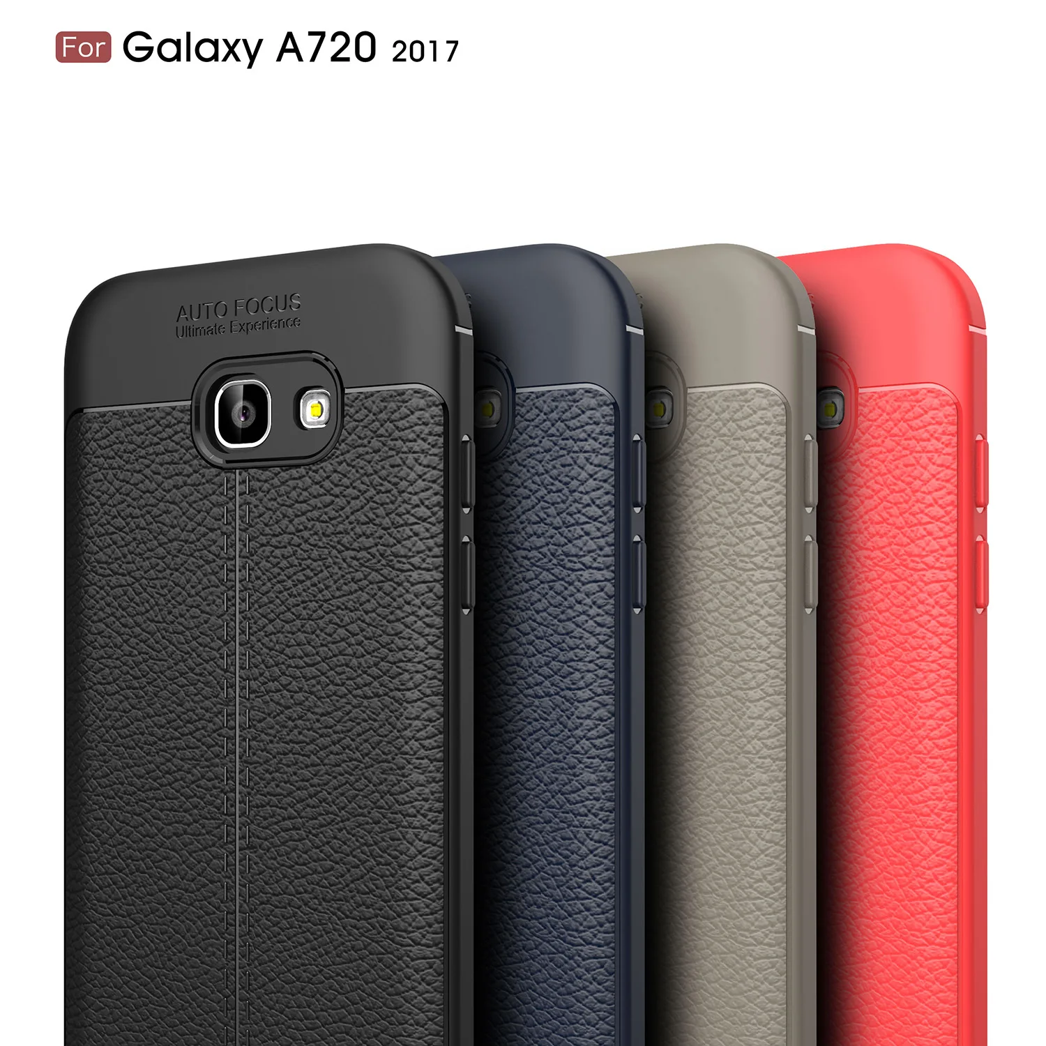For samsung galaxy A720 case Shockproof soft TPU litchi skin ...