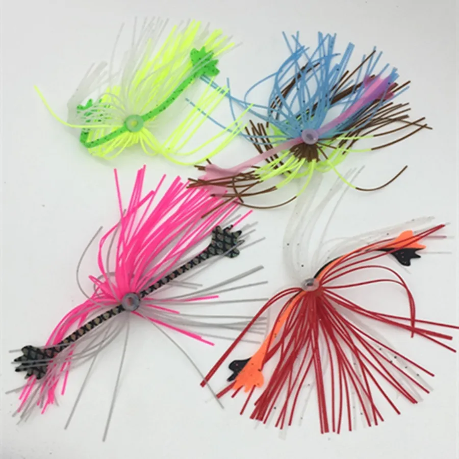 20*Fishing Rubber Jig Silicone Skirt Wire DIY Fly Fishing Tying Rubber ...