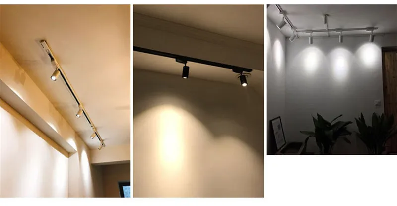Mrosaa LED Track Light 220V 10W COB Track Lamp Lights Rail Spotlights ...