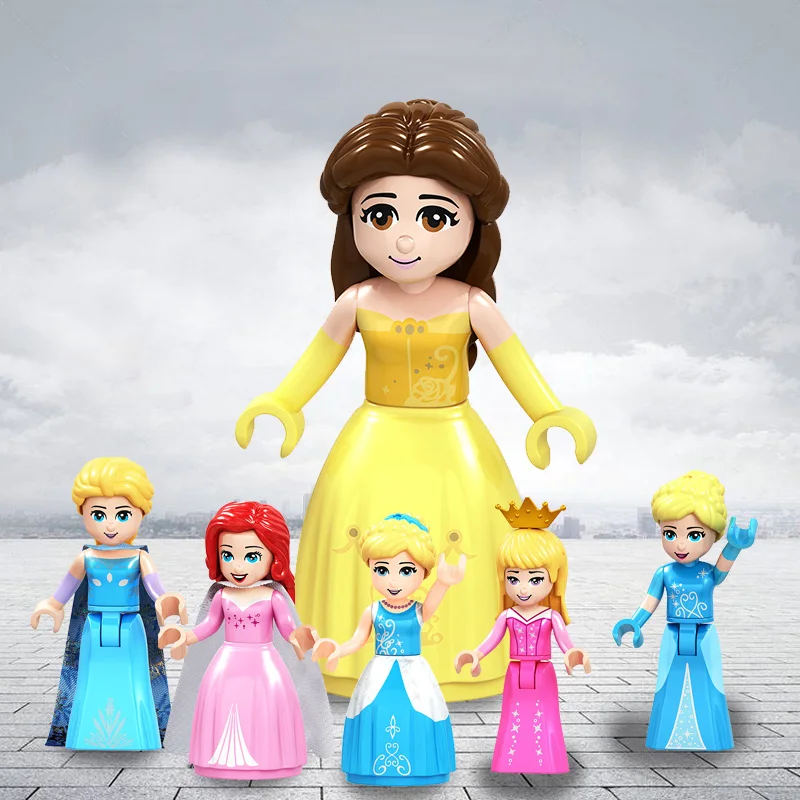 Disneyee princess legoed toys playmobil CINDERELLA,ELSA,ARIEL,RAPUNZEL ...