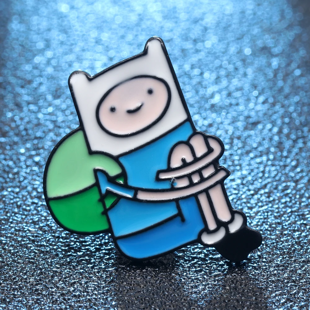 New Adventure Time Cartoon Figure Pins & Brooches Finn and Jake The Dog ...