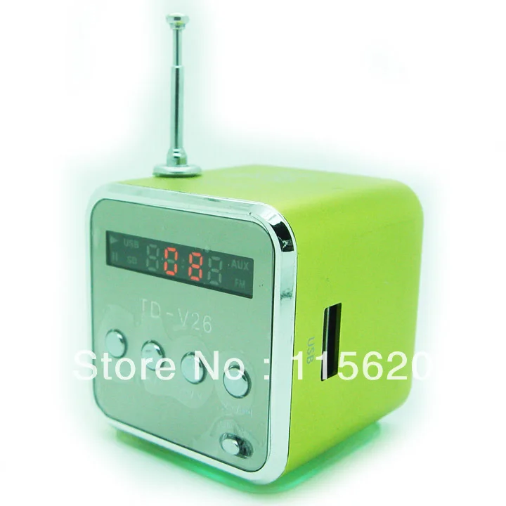 2012 PROMOTION STRONG BASS PORTABLE MINI CUBE SPEAKER TF Micro SD FM ...